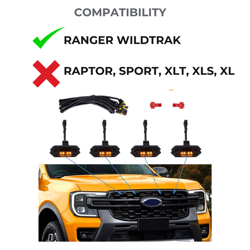 Raptor Style Grille LED Lights - NextGen Ranger WILDTRAK – RA Ranger