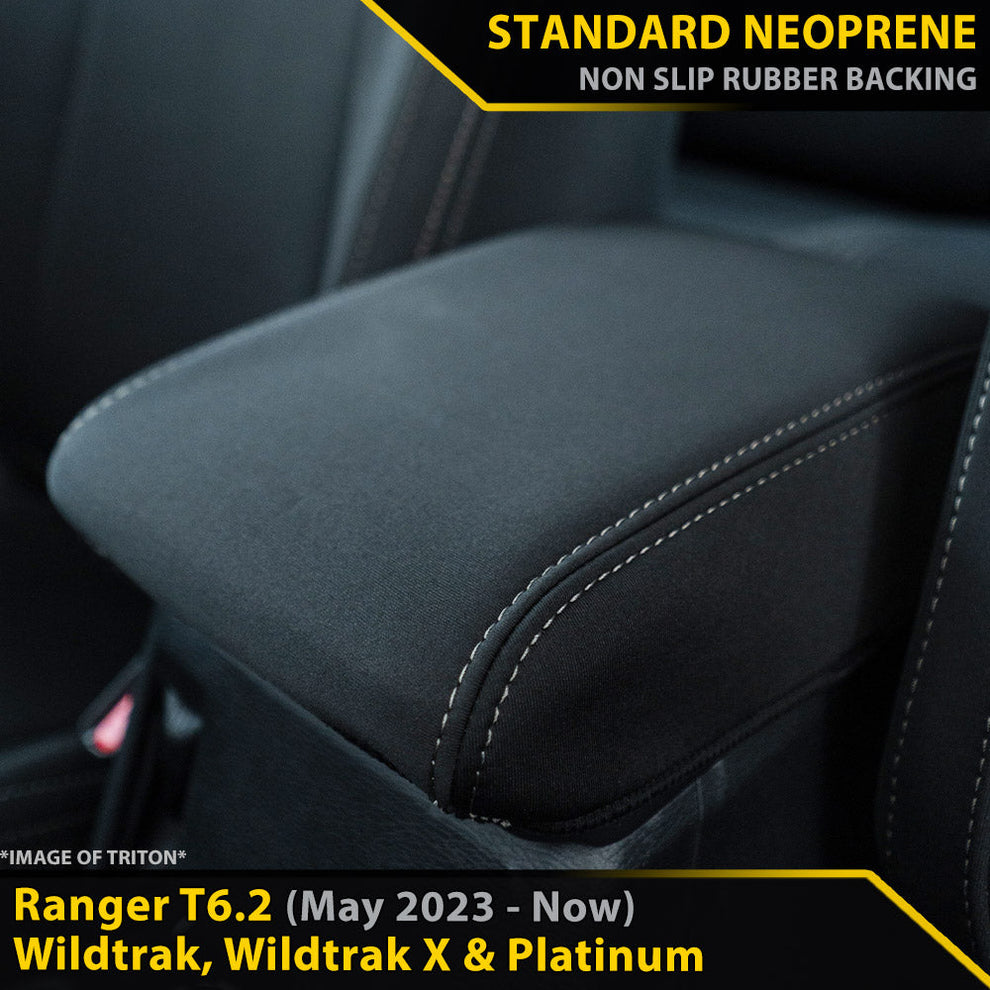 Ford Ranger T6.2 Wildtrak, Wildtrak X & Platinum Neoprene Console Lid ...